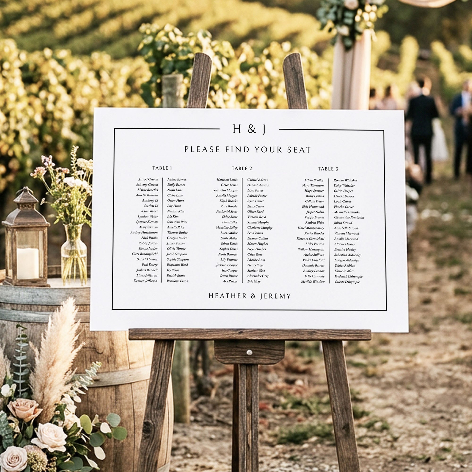 Wedding Seating Chart Templates | A1 & A2 Sizes – The Hello Bureau